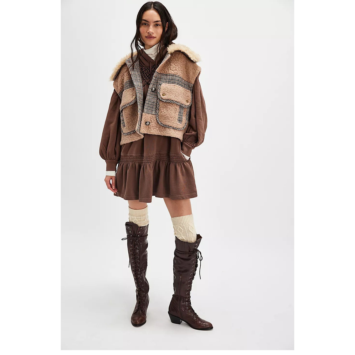 Free People Marty Smocked Mini Dress – White Chocolate Couture