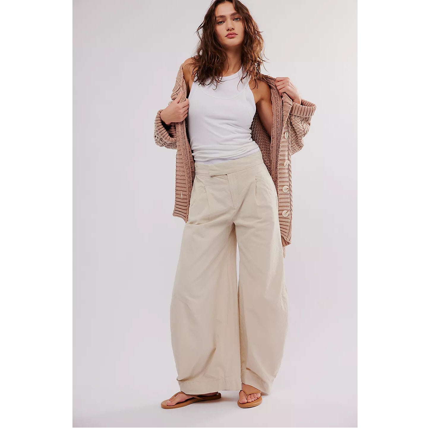 Free People Tegan Washed Barrel Trousers Pants – White Chocolate Couture